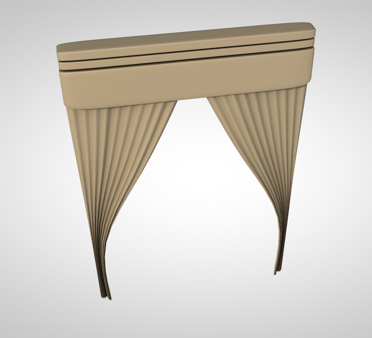 Curtain Classic Blind Model - TurboSquid 1386124