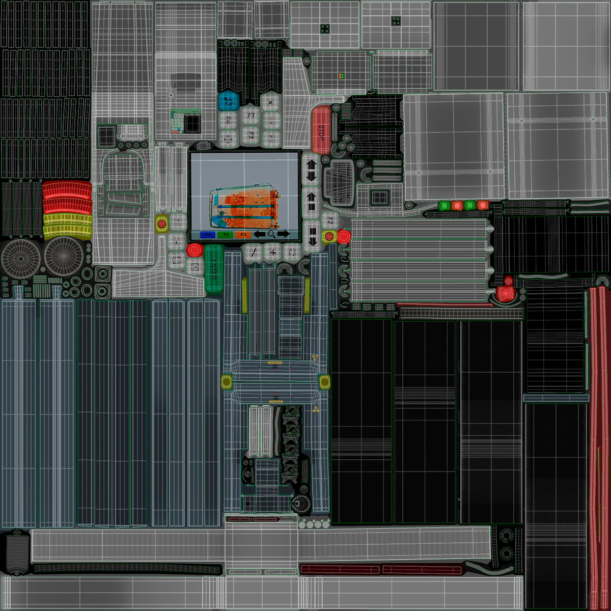 3D Airport Security Checkpoint PBR model - TurboSquid 1755785