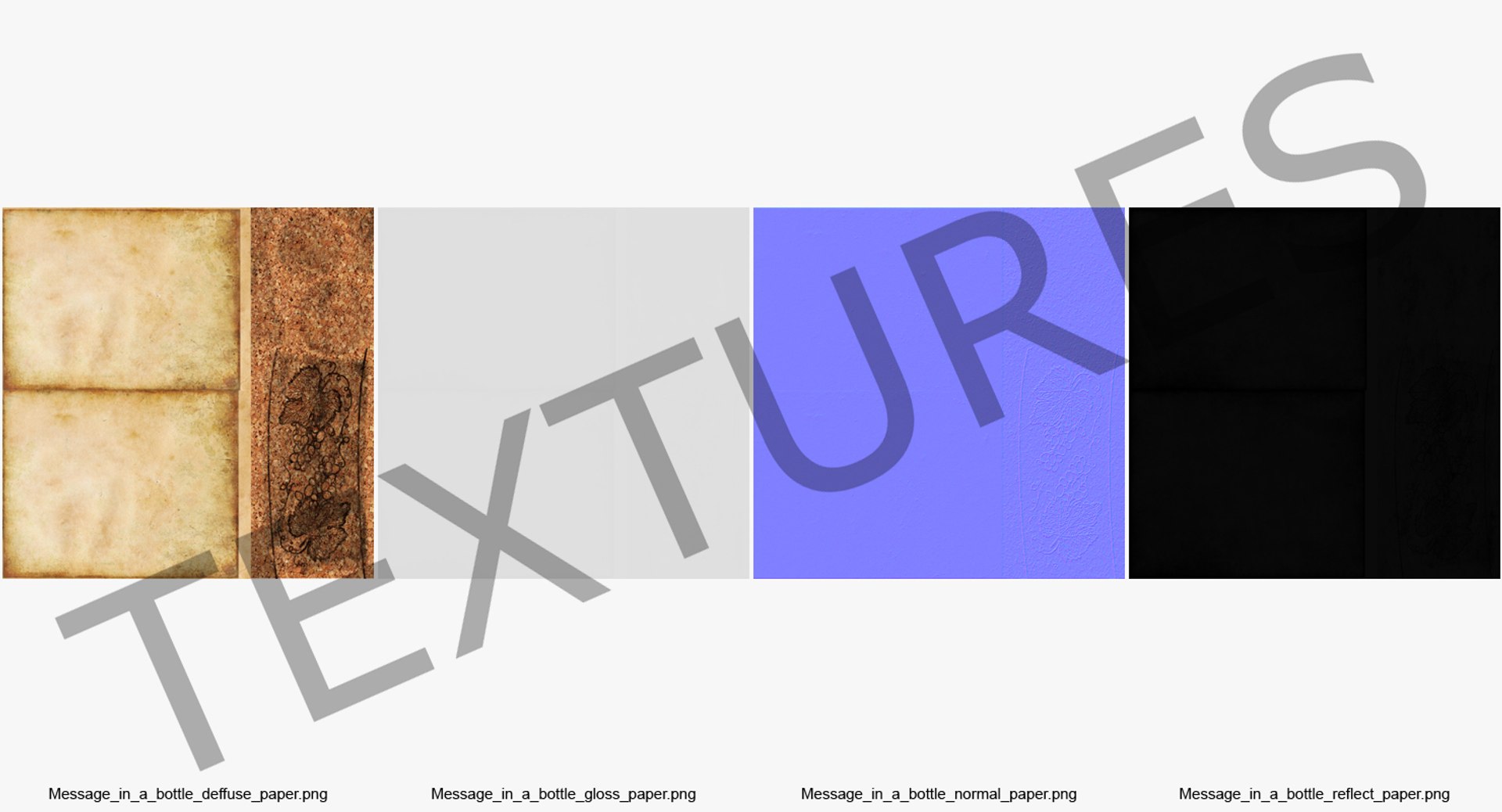 3d Model Old Rolled Paper