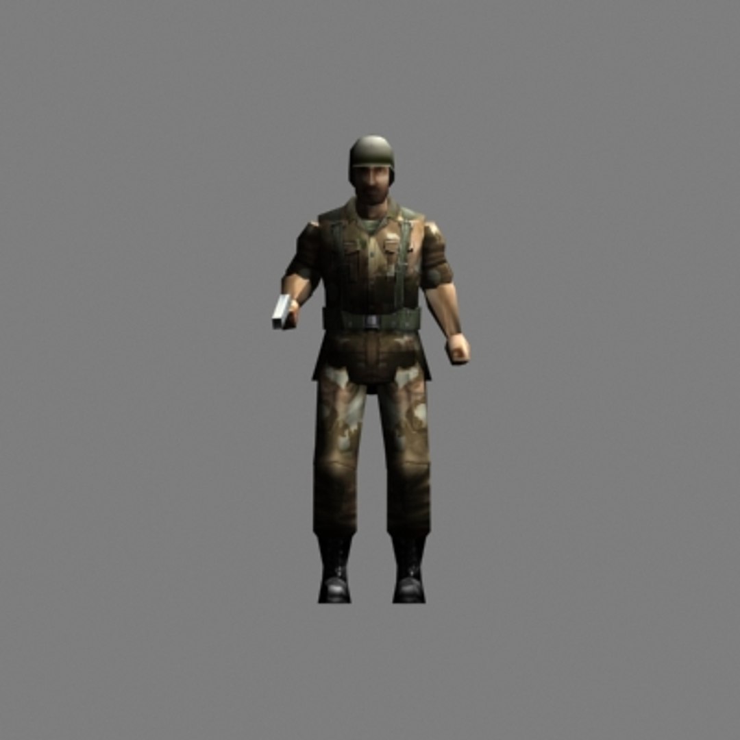 3d Model Soldier Army Military