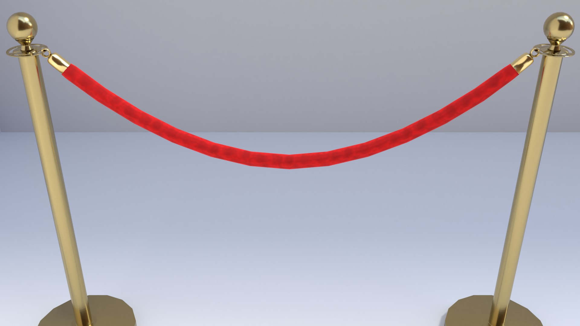 3D Model Red Carpet Guardrail Low-poly - TurboSquid 1477470