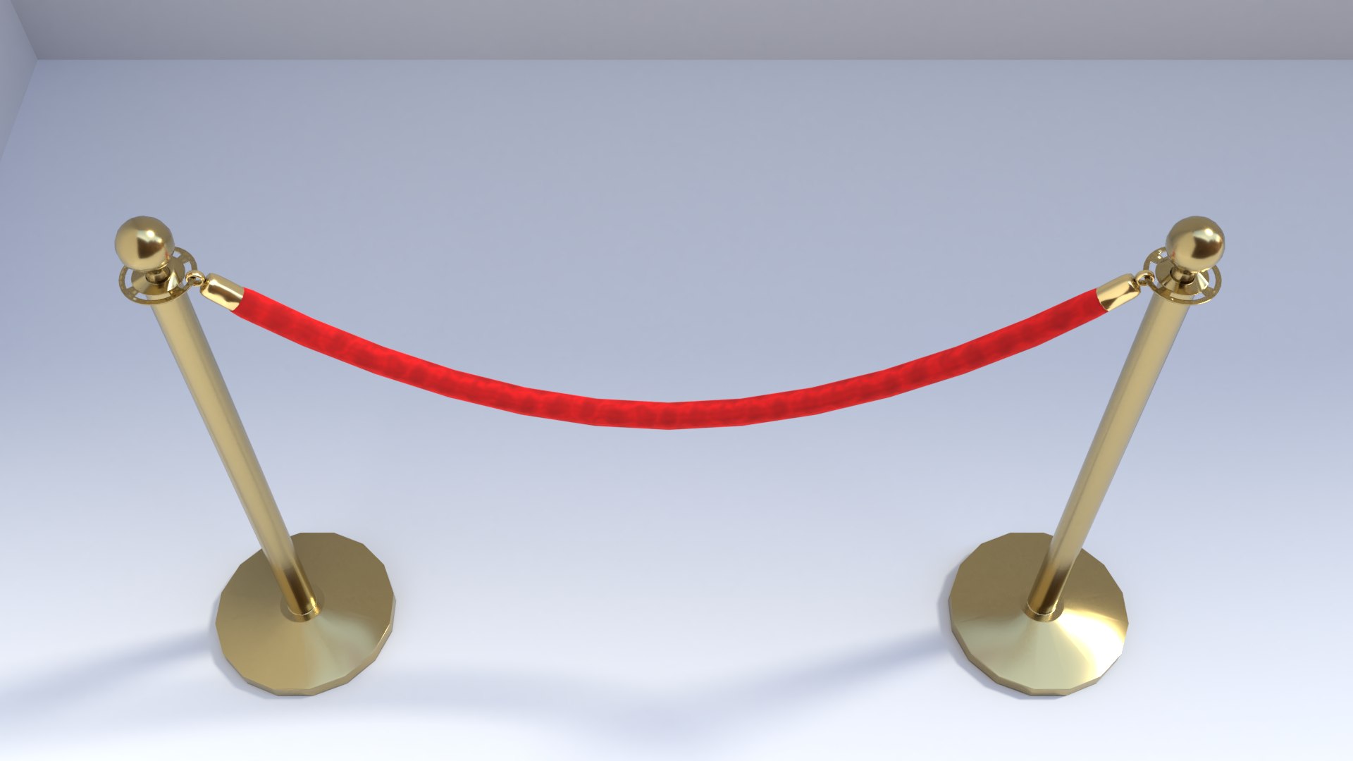 3D Model Red Carpet Guardrail Low-poly - TurboSquid 1477470