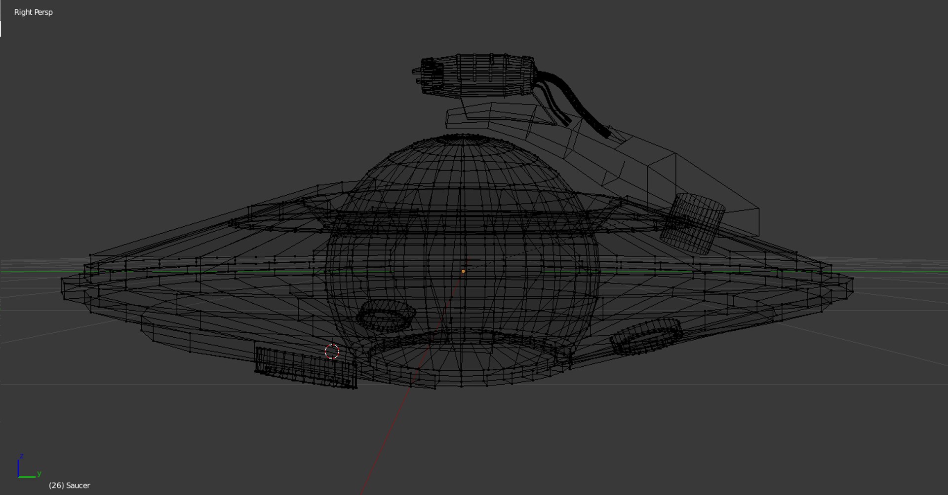 Simple Flying Saucer 3d Model
