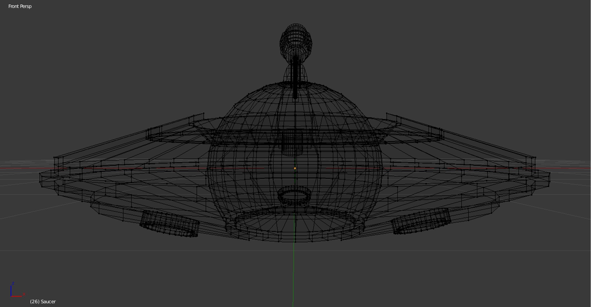Simple Flying Saucer 3d Model