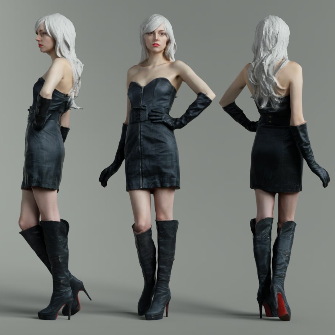 Girl Leather 3D Model - TurboSquid 1245956
