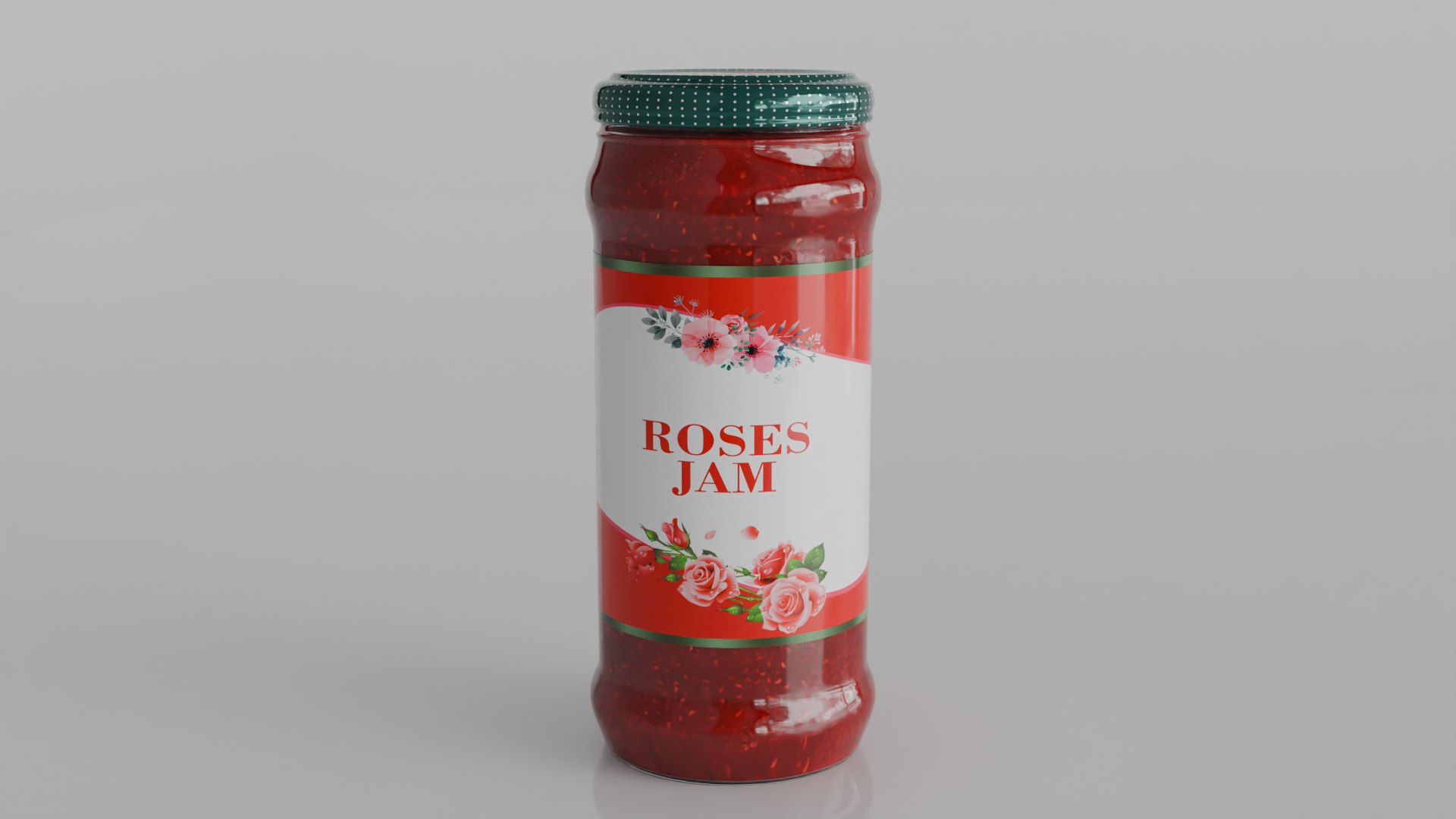 Roses Jam Jar 3D Model - TurboSquid 2179743