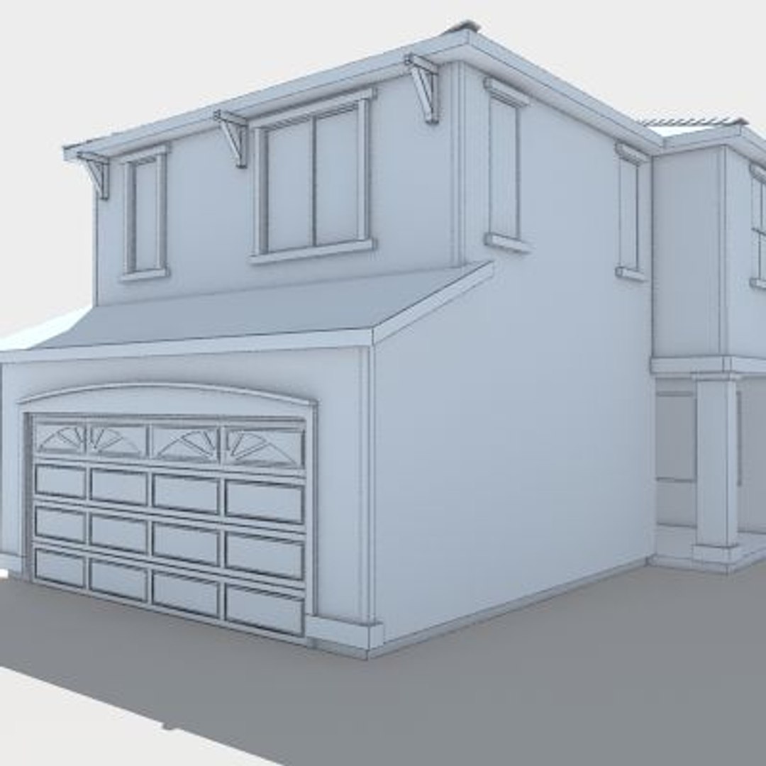 subdivision house 3d model