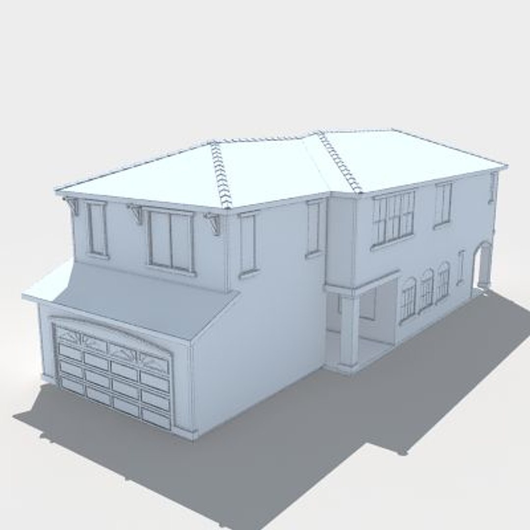 subdivision house 3d model