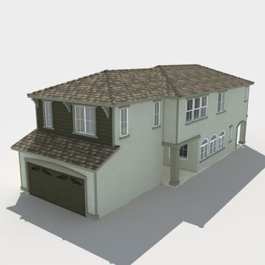 subdivision house 3d model