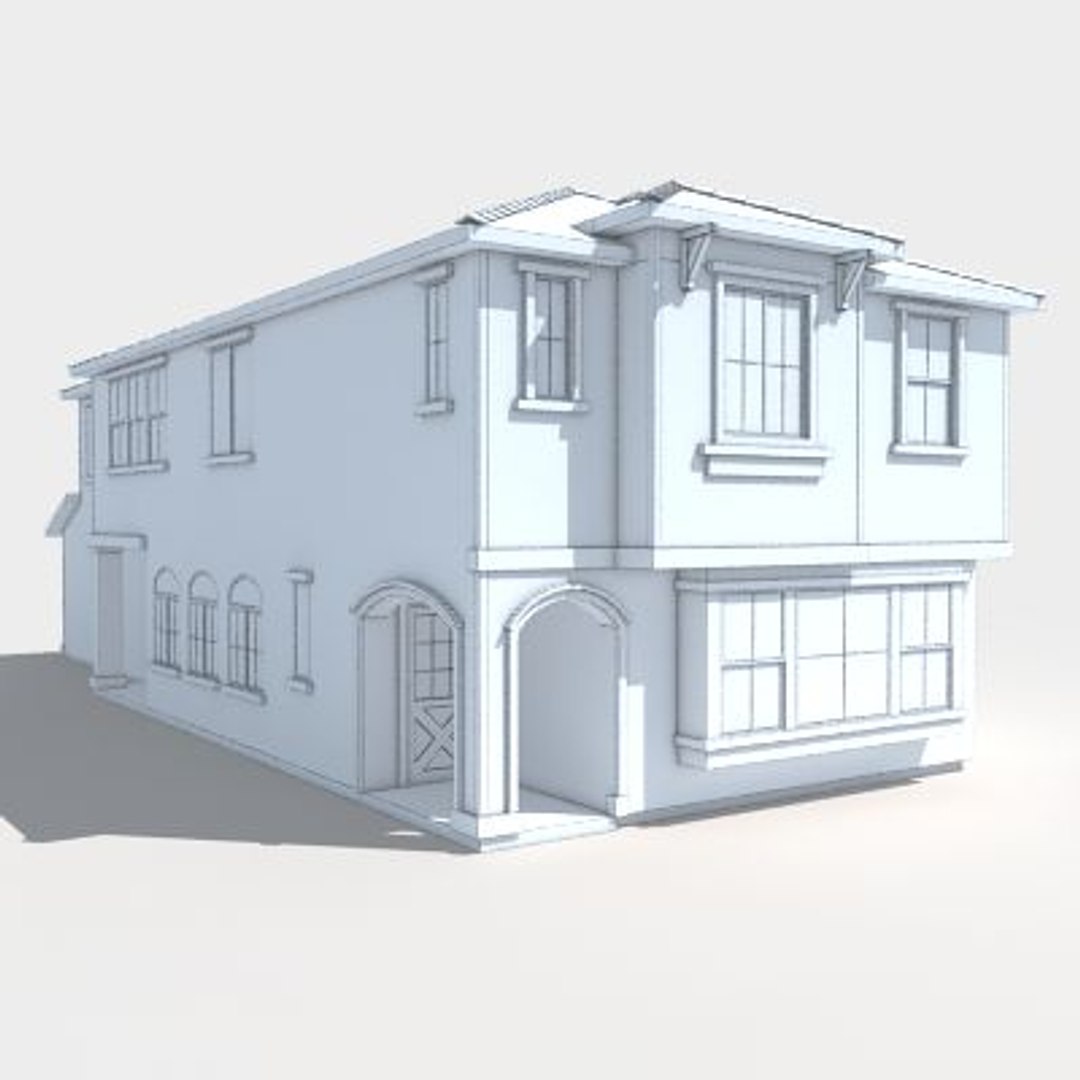 subdivision house 3d model