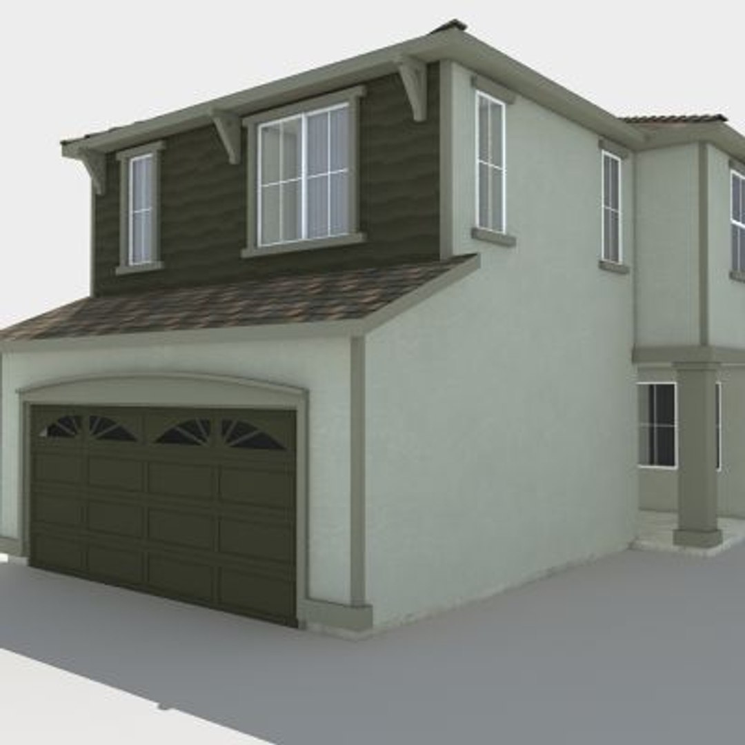 subdivision house 3d model