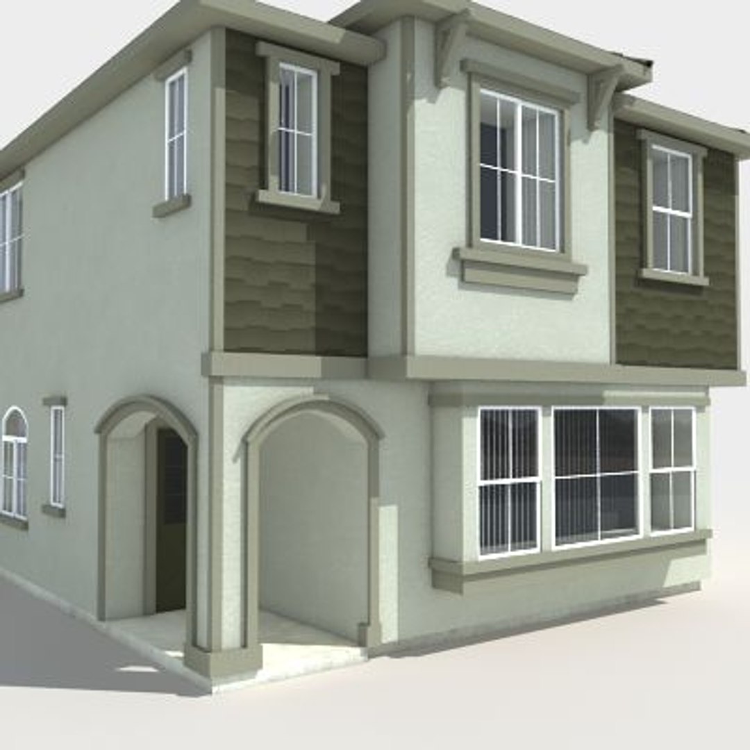 subdivision house 3d model