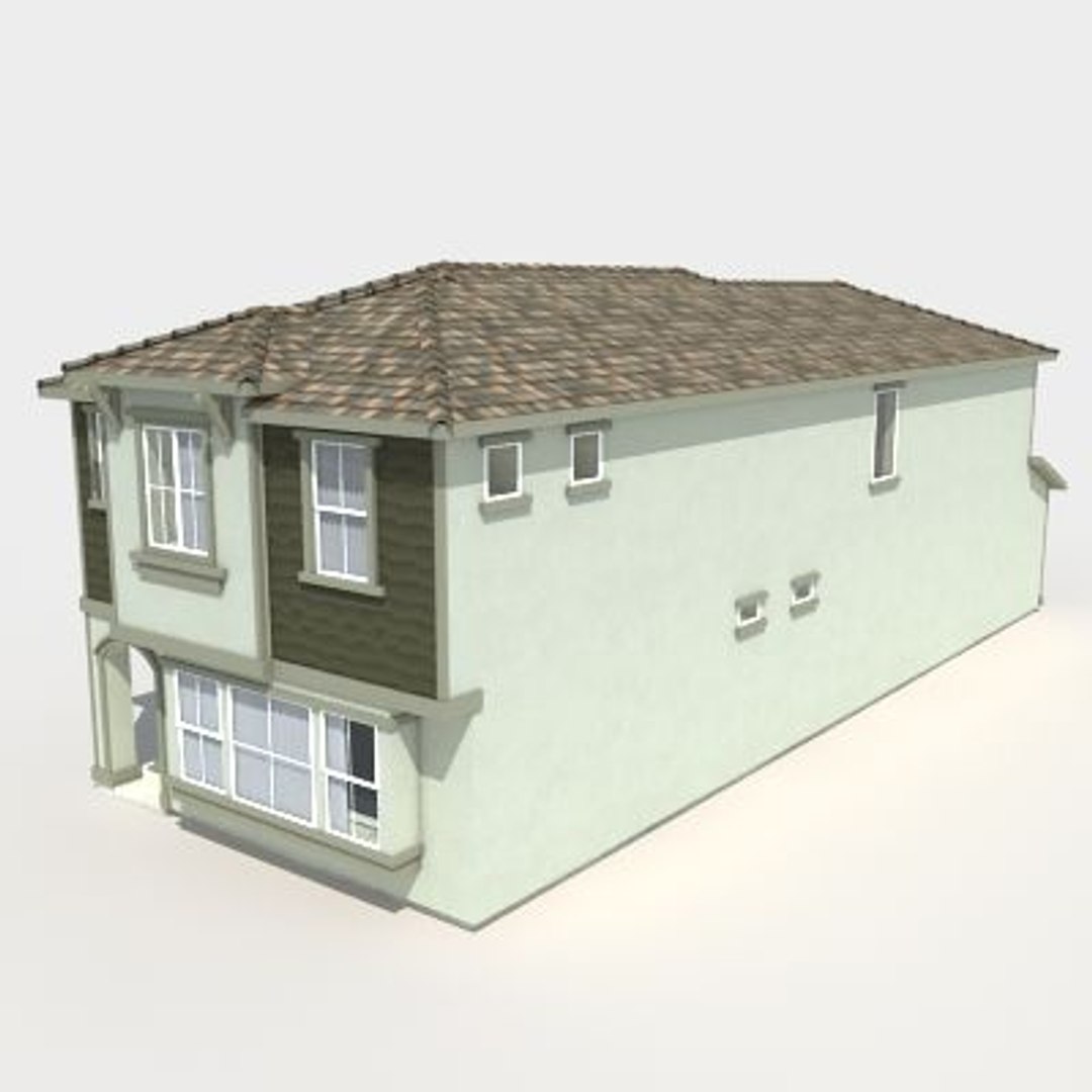 subdivision house 3d model