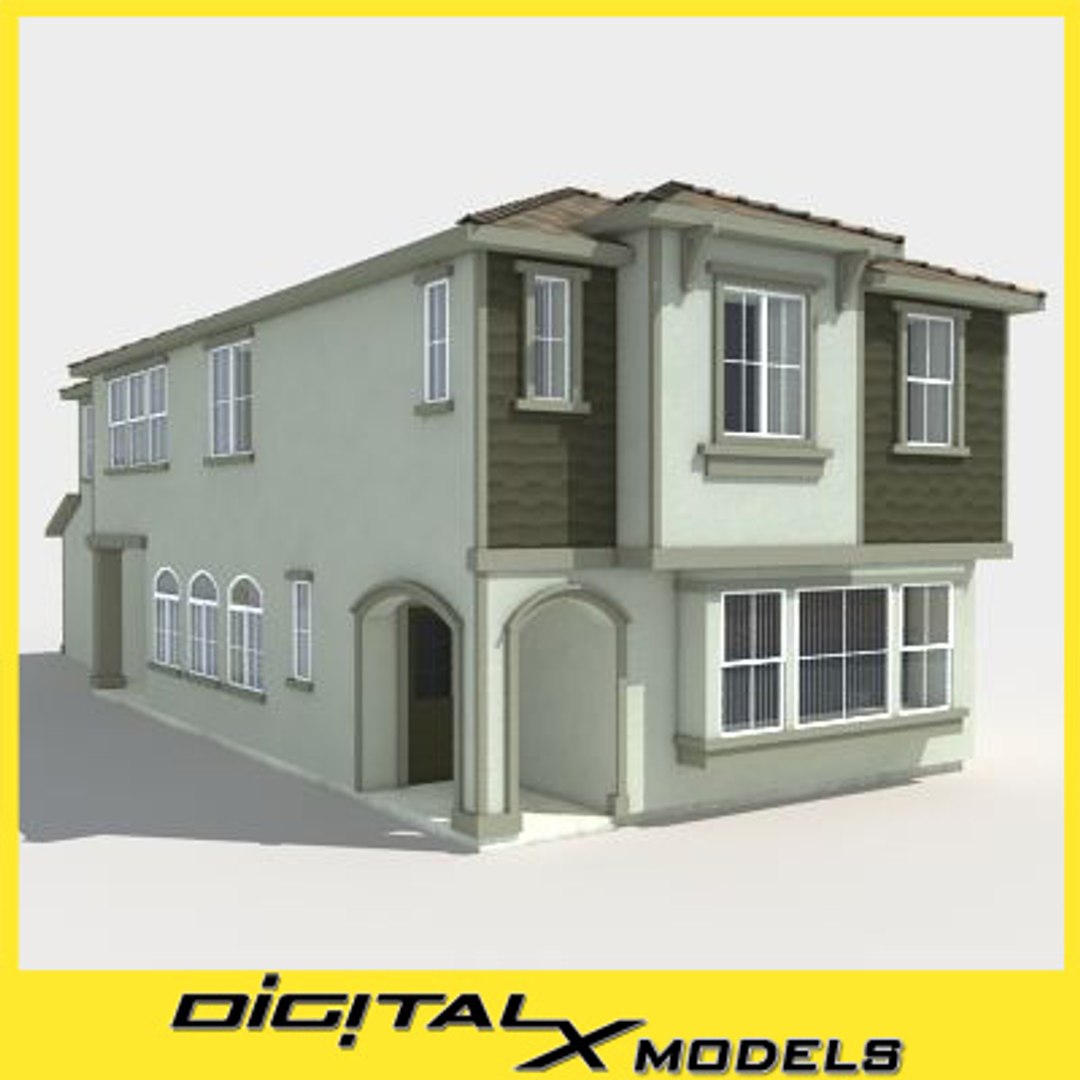 subdivision house 3d model