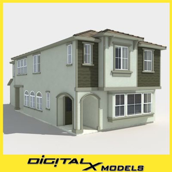 subdivision house 3d model