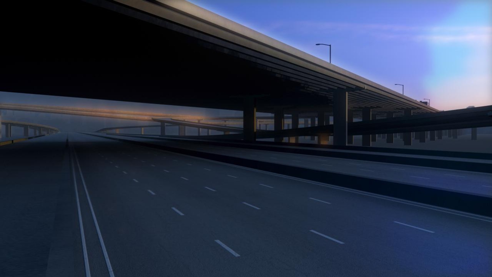 3D Freeway Model - TurboSquid 1339381