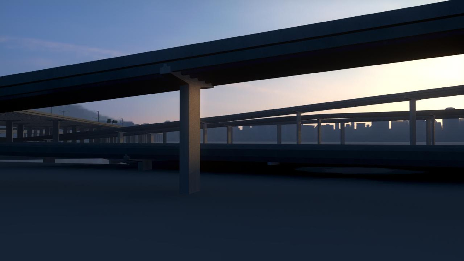 3D Freeway Model - TurboSquid 1339381