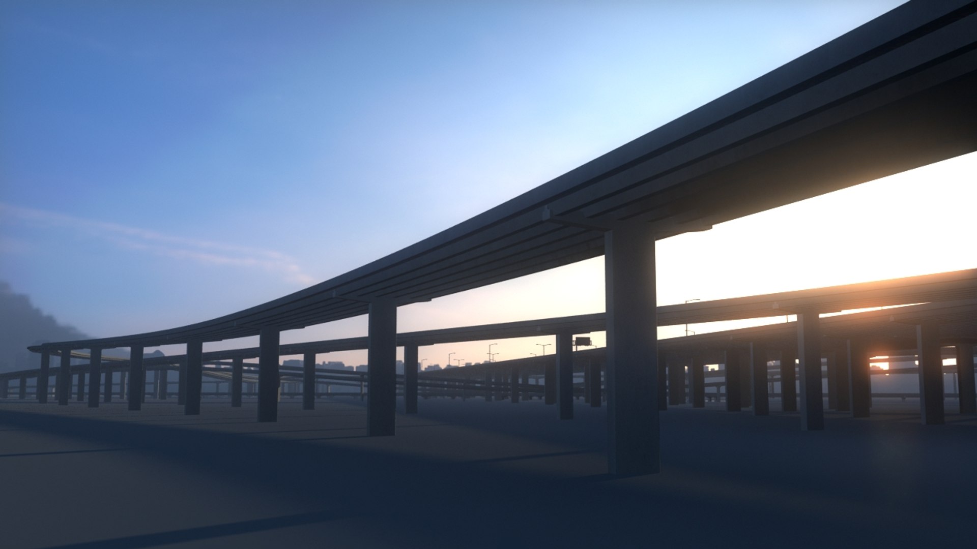 3D Freeway Model - TurboSquid 1339381