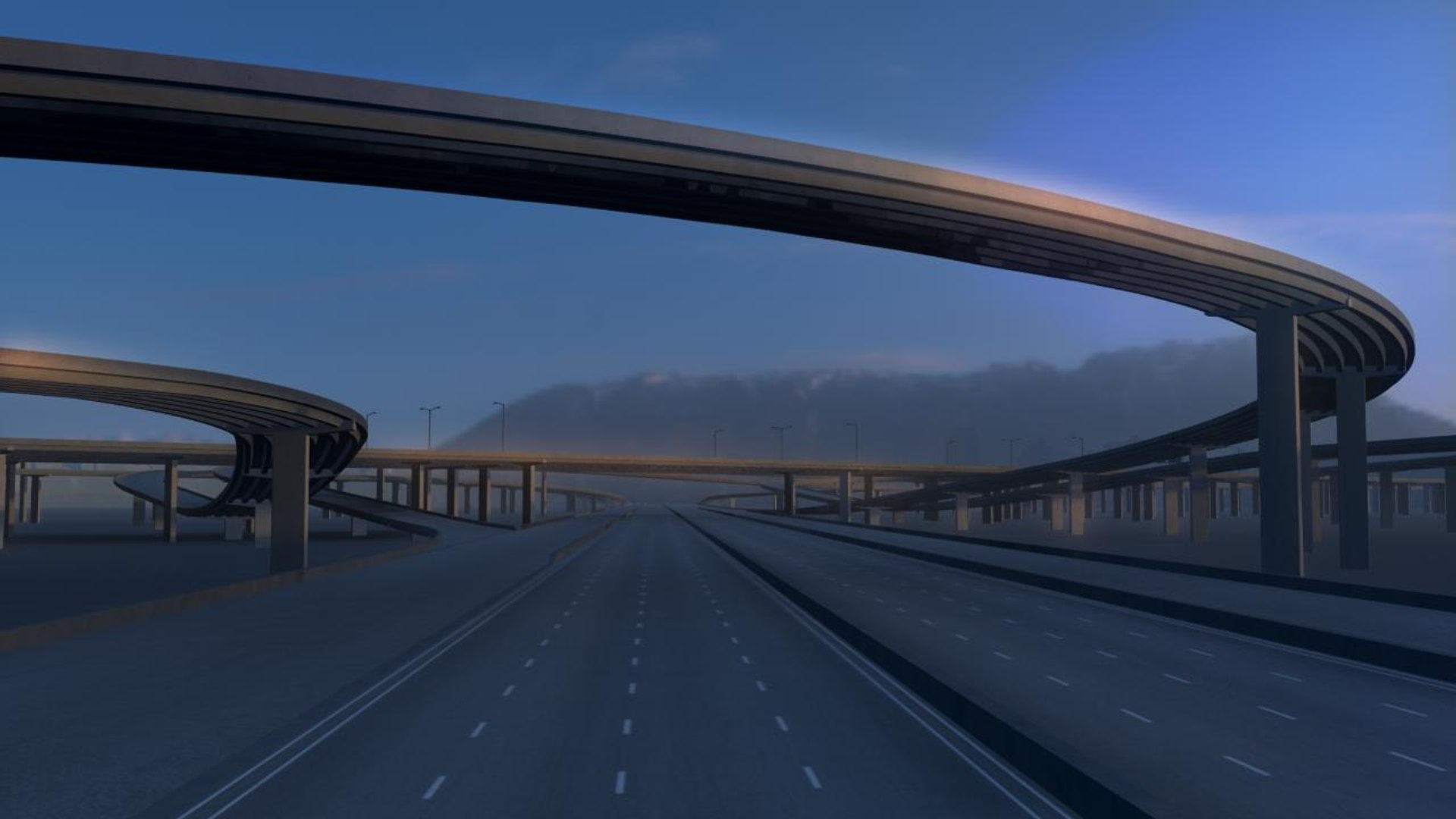 3D Freeway Model - TurboSquid 1339381