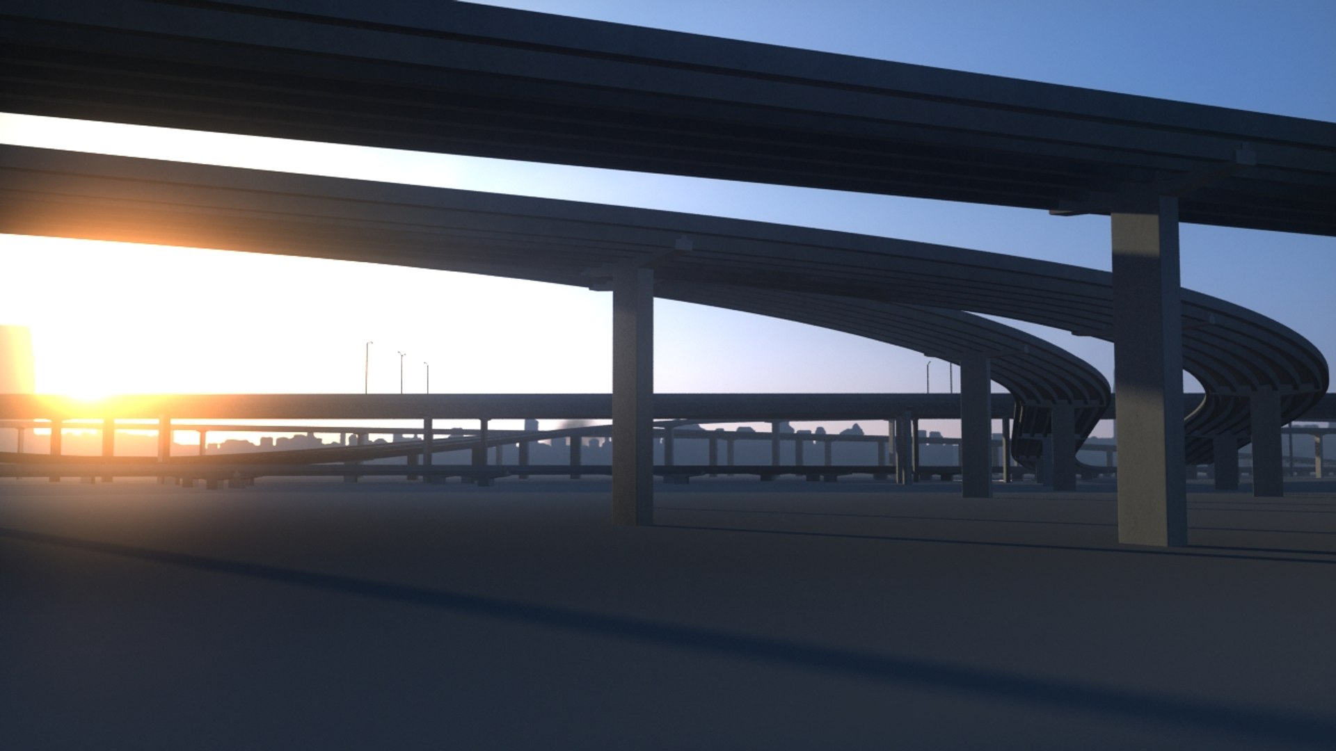3D Freeway Model - TurboSquid 1339381