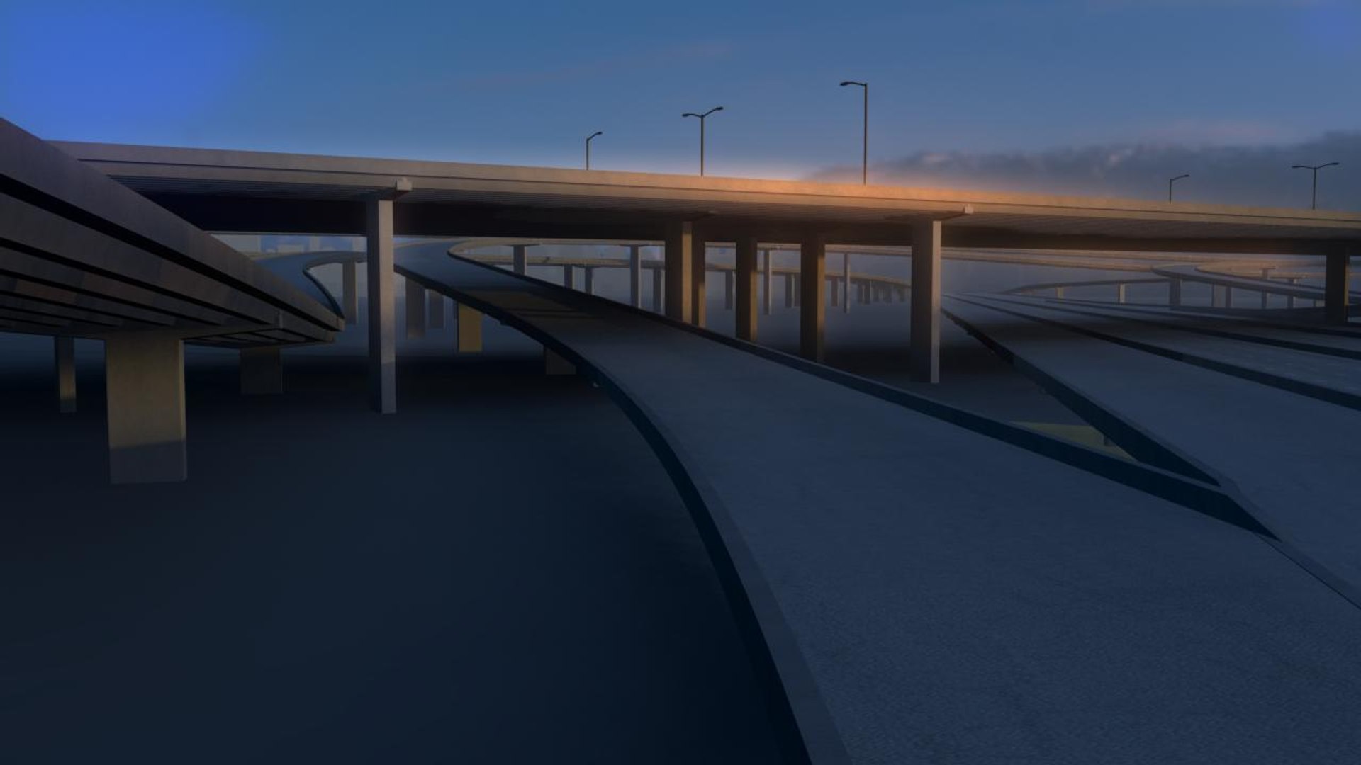 3D Freeway Model - TurboSquid 1339381