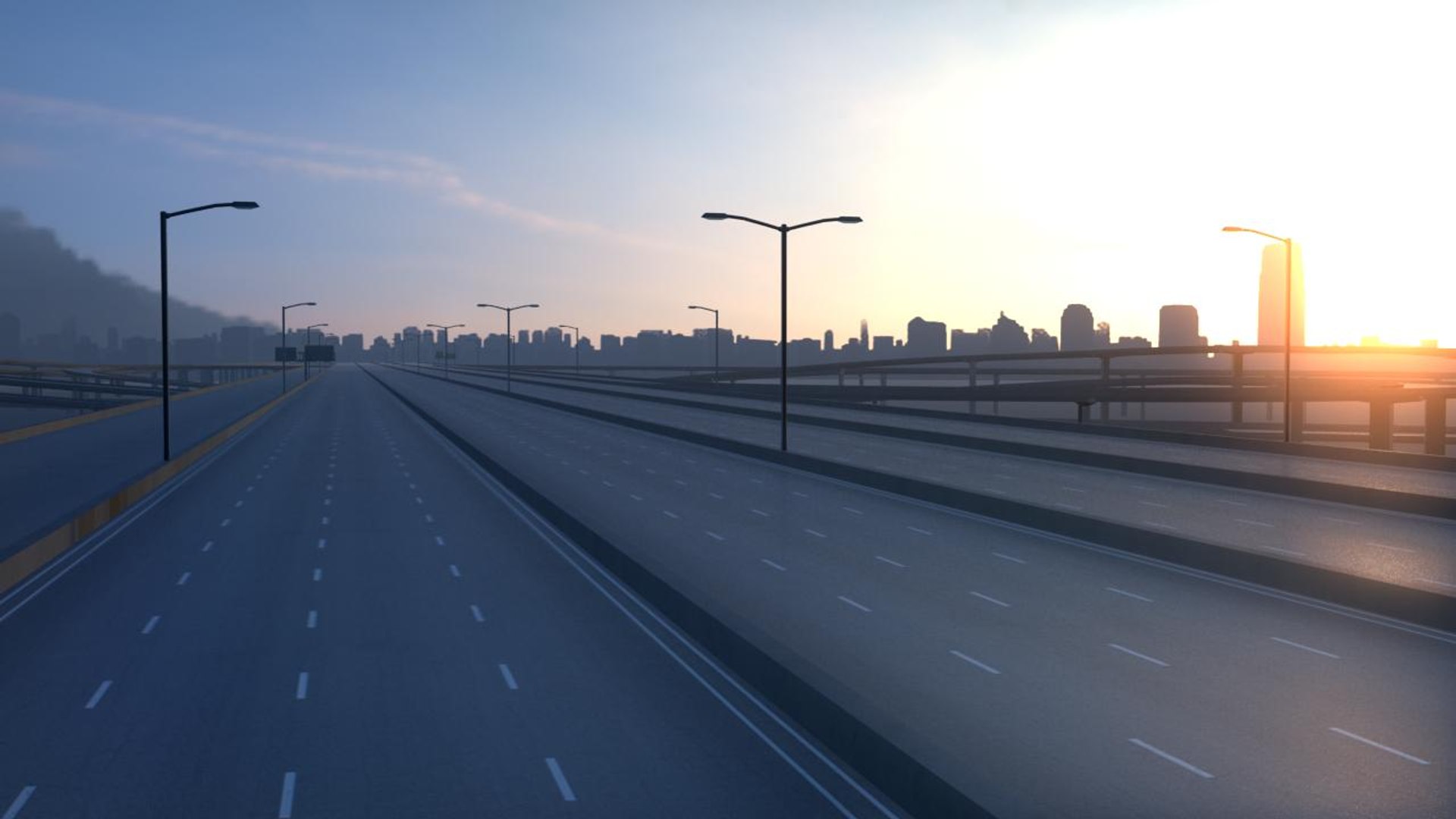 3D Freeway Model - TurboSquid 1339381