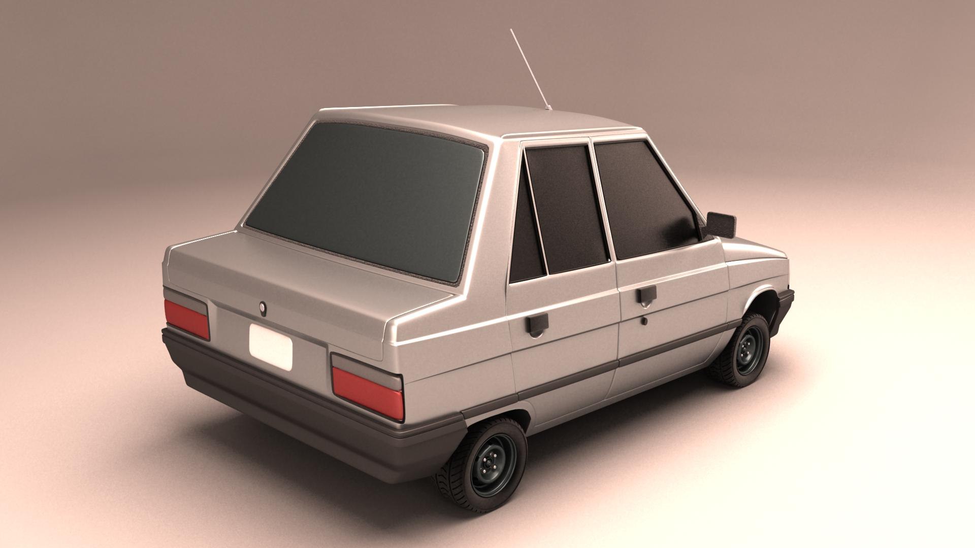 3D Model Renault 9 Cartoon Car 3ds - TurboSquid 1842856