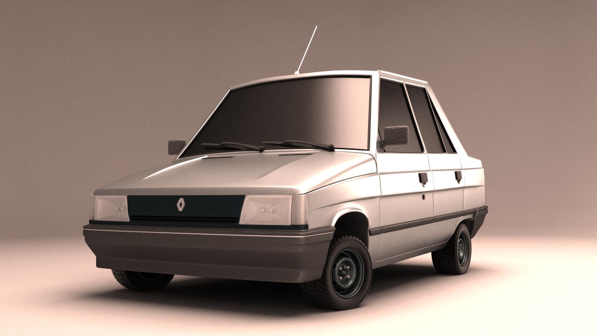 3D Model Renault 9 Cartoon Car 3ds - TurboSquid 1842856