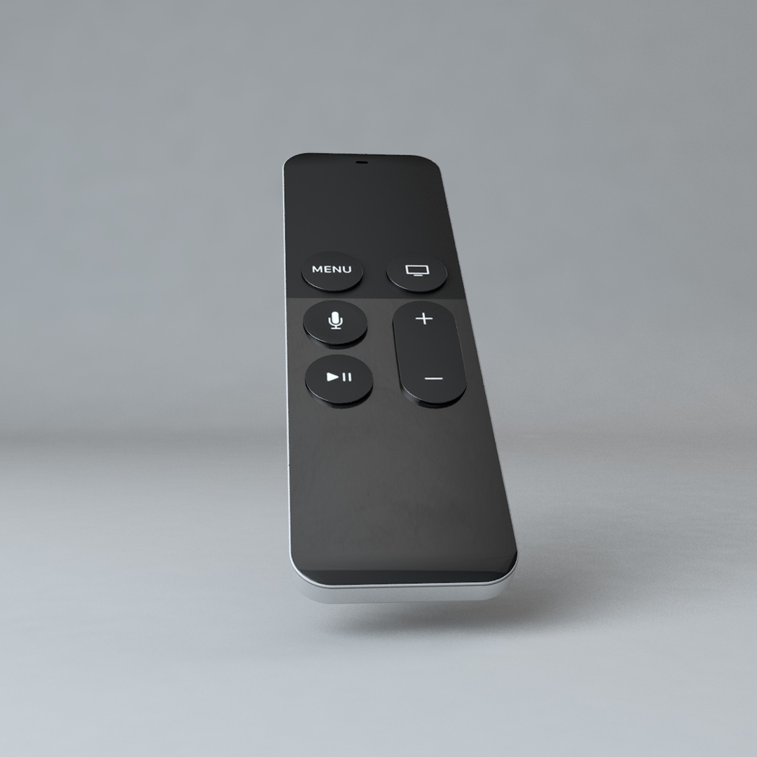 new apple tv remote 3d c4d