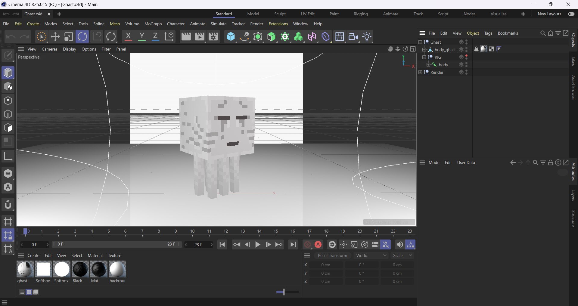 3D Ghast Minecraft Model - TurboSquid 2364659