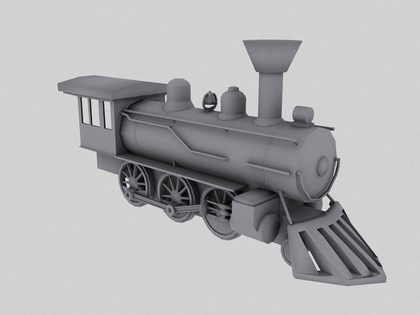 19th century steam locomotive 3d model