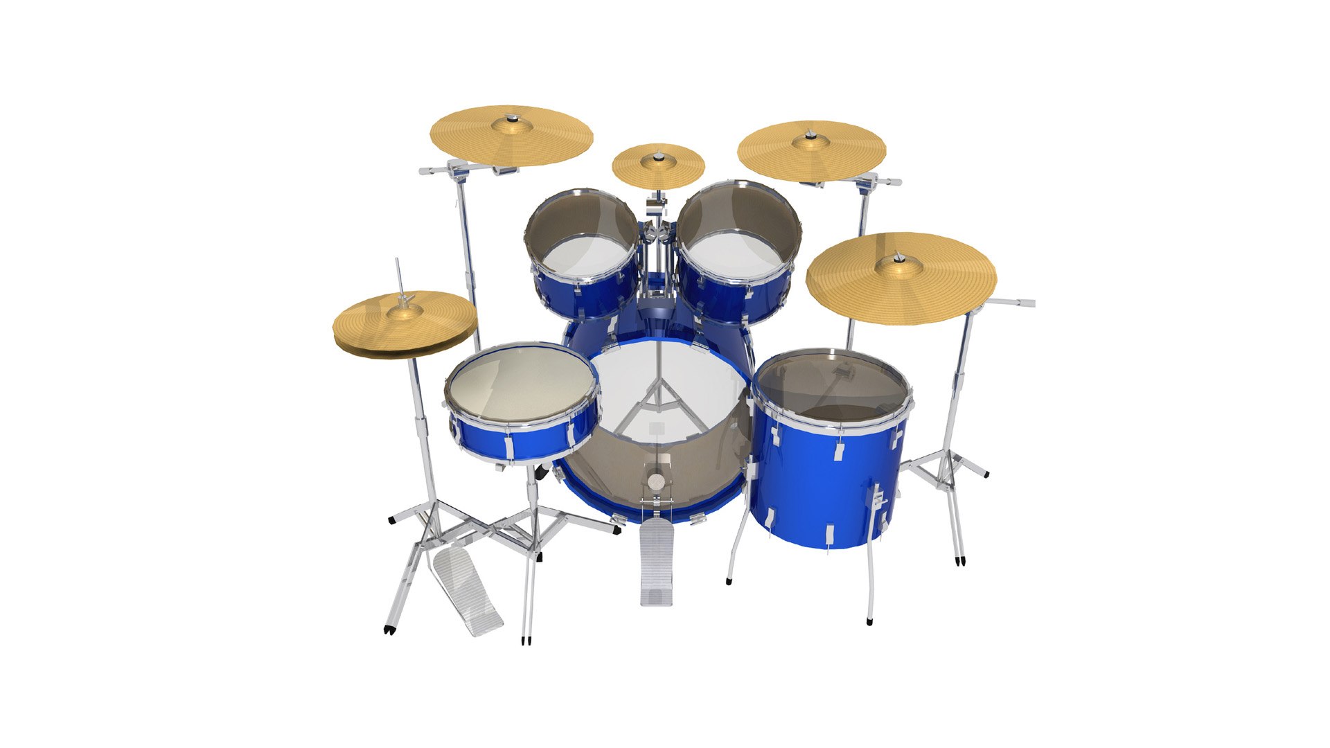 3D Standard Drum Kit Model - TurboSquid 2248632