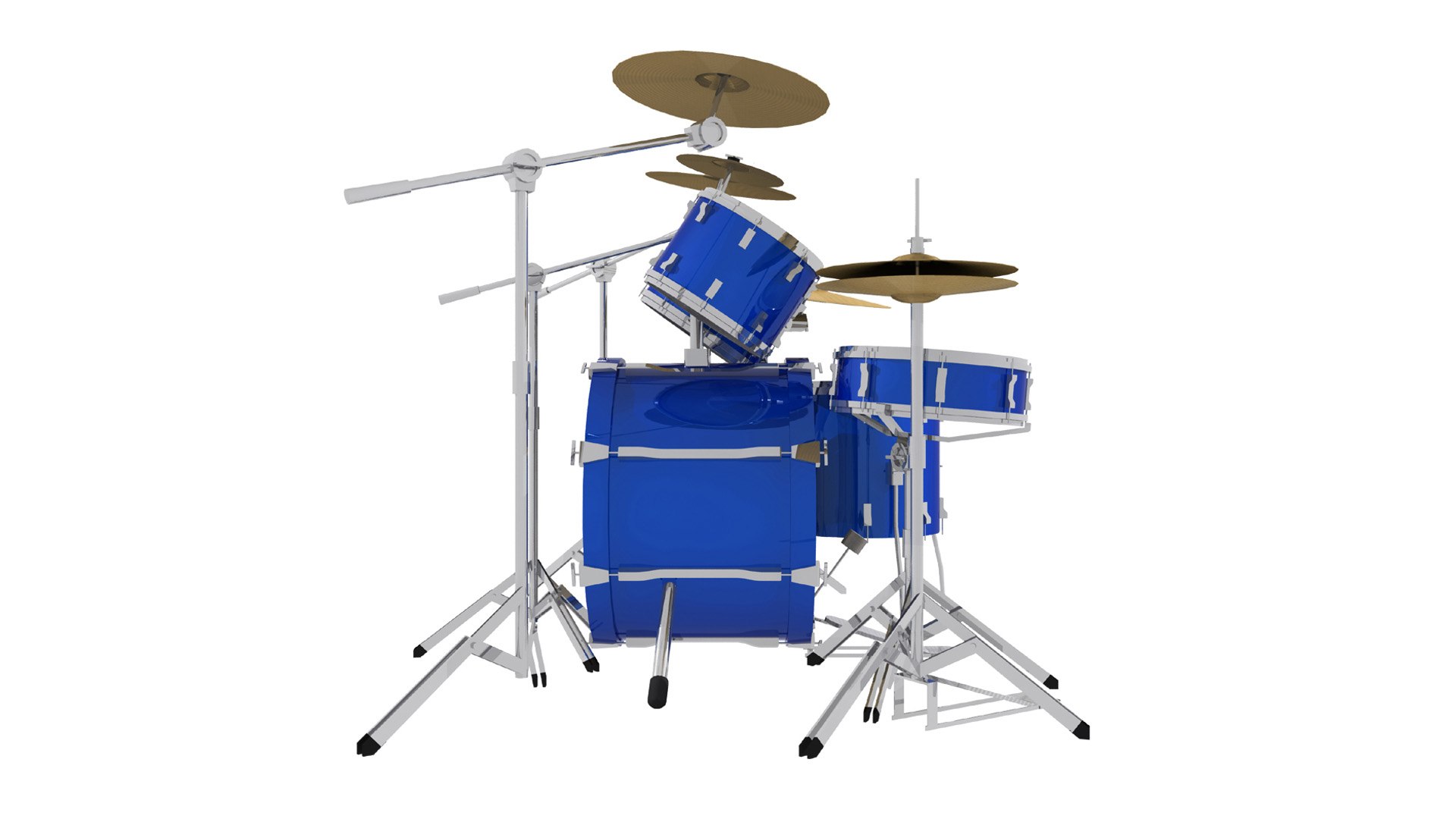 3D Standard Drum Kit Model - TurboSquid 2248632