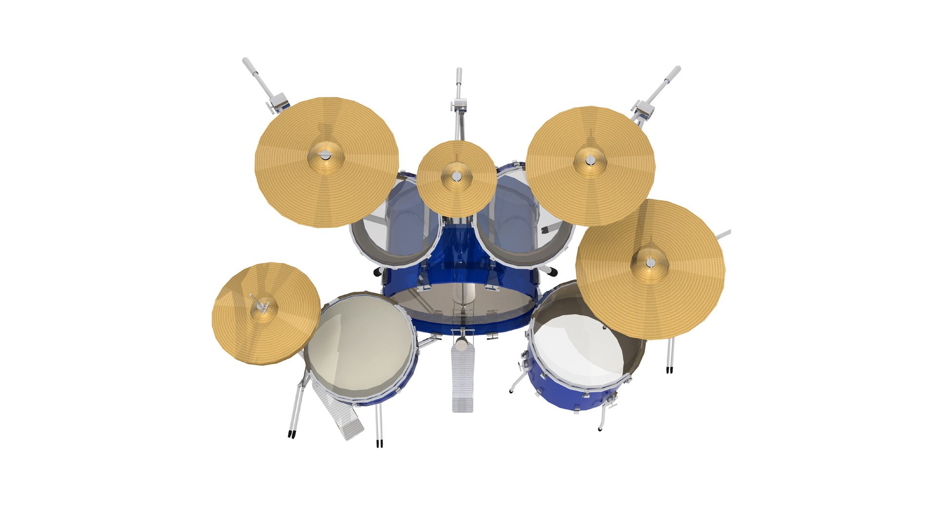 3D Standard Drum Kit Model - TurboSquid 2248632