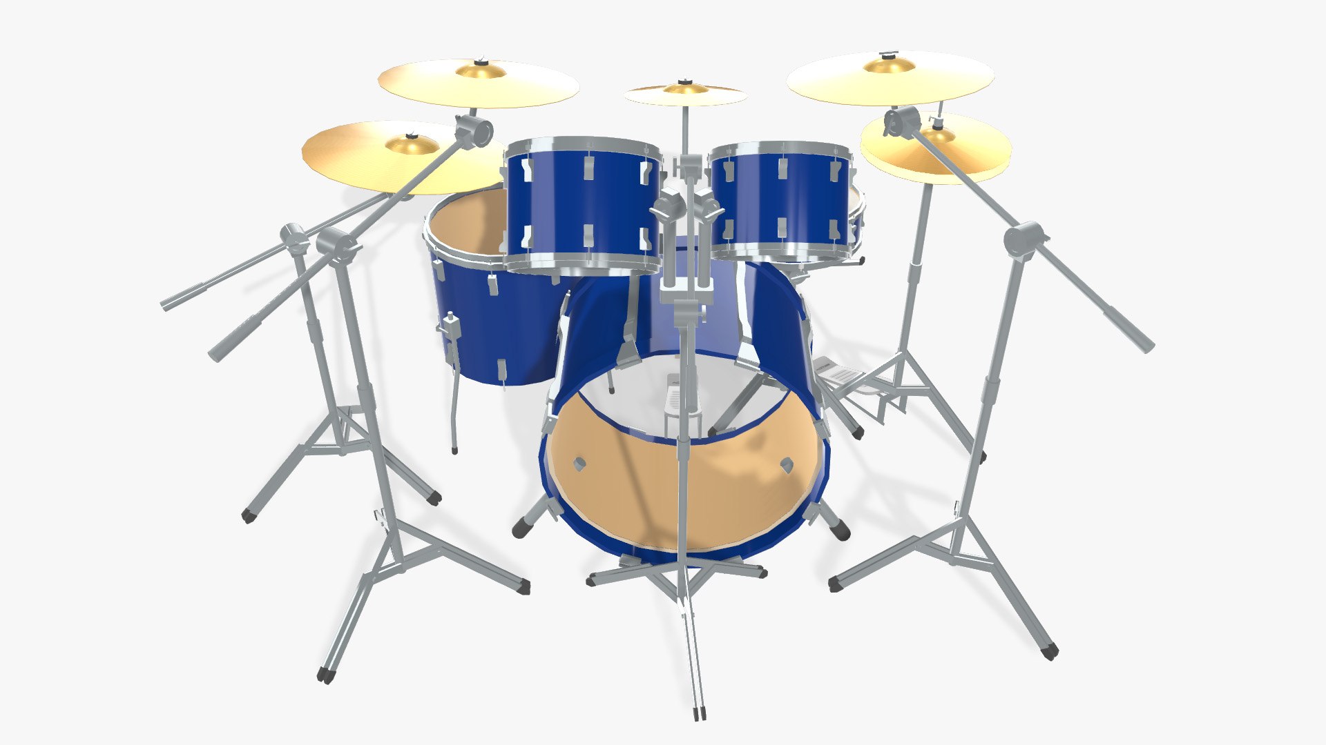 3D Standard Drum Kit Model - TurboSquid 2248632