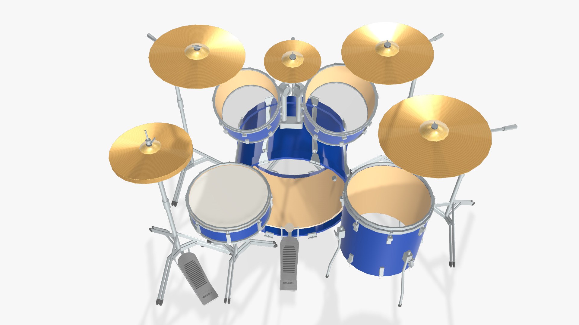 3D Standard Drum Kit Model - TurboSquid 2248632