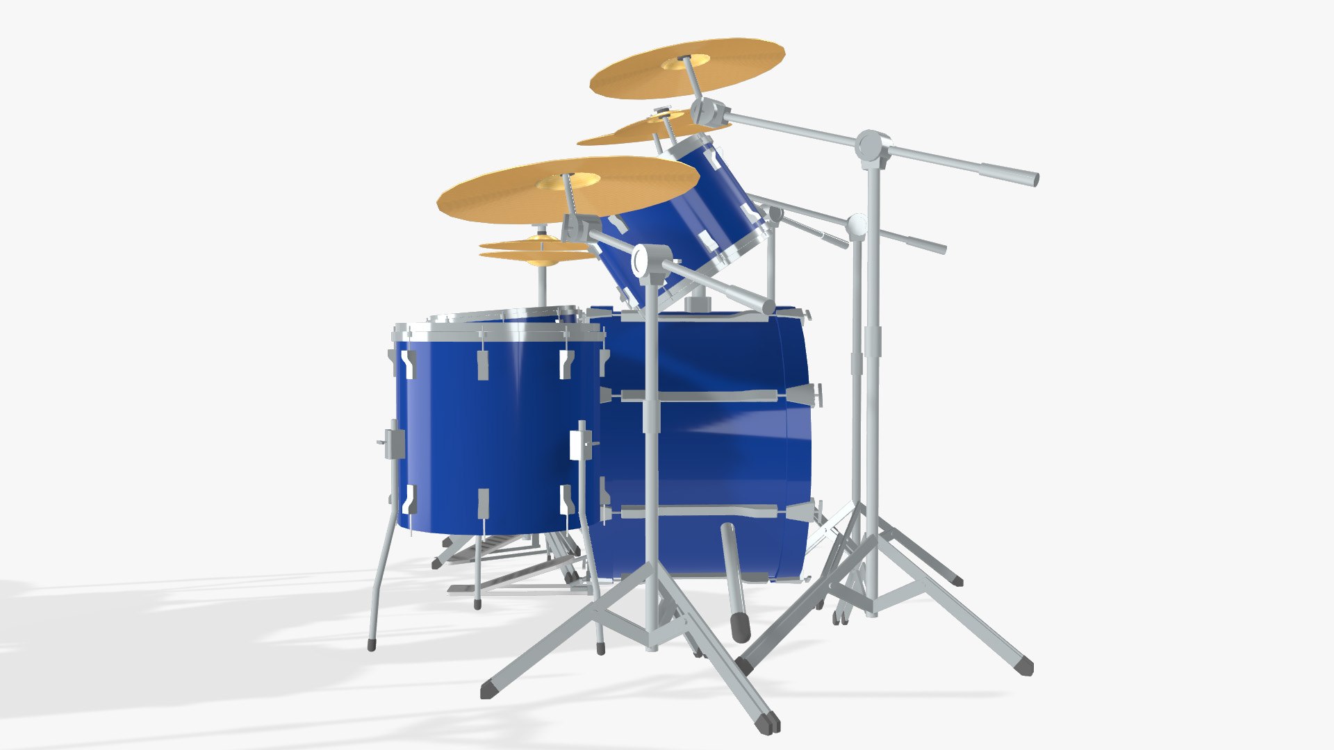 3D Standard Drum Kit Model - TurboSquid 2248632