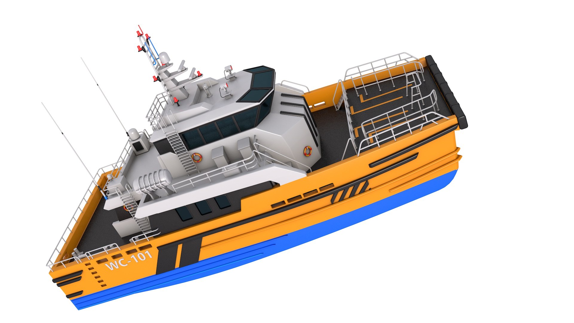 Windcat 101 MK4 Offshore Workboat Model - TurboSquid 2133816