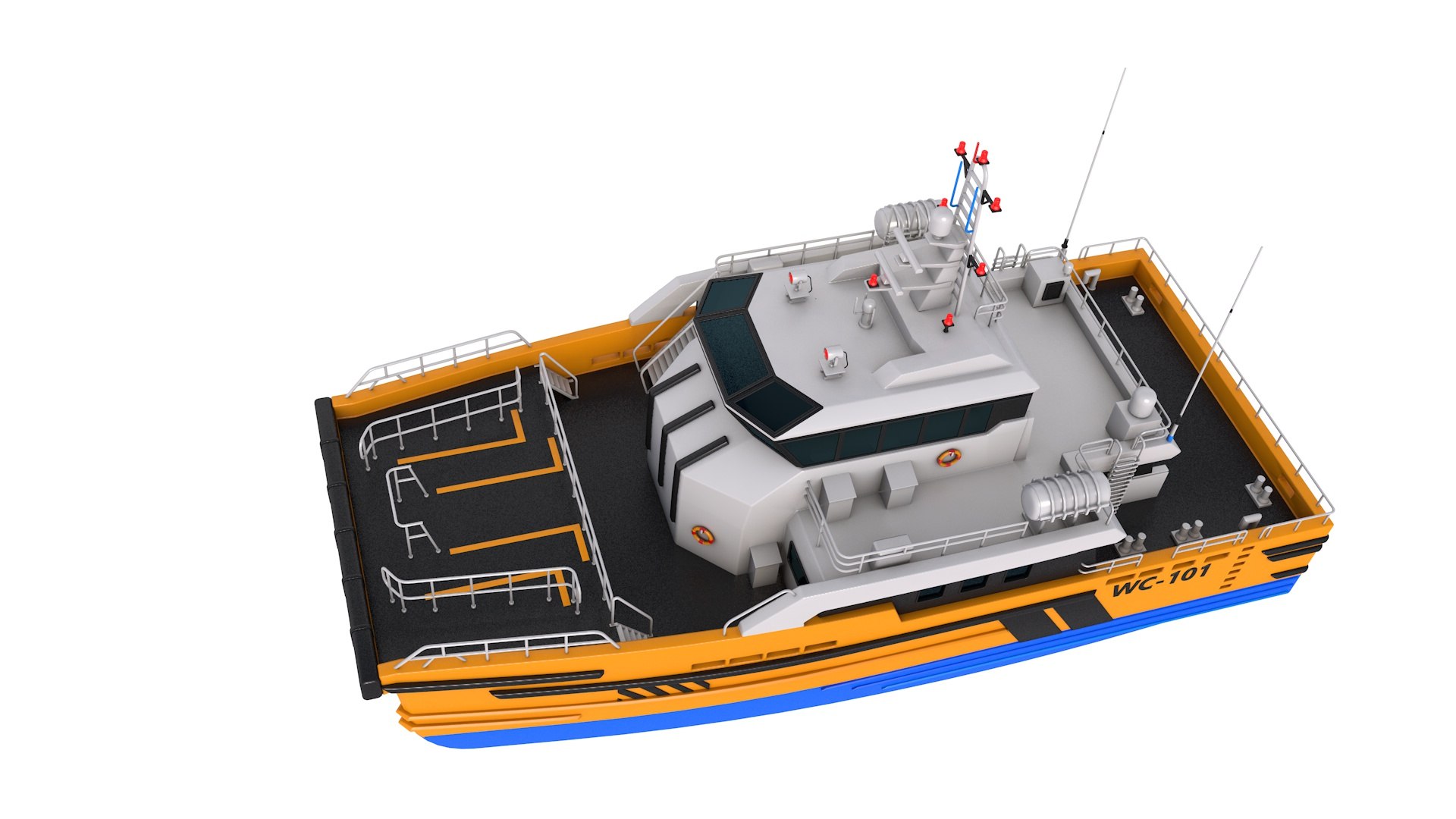Windcat 101 MK4 Offshore Workboat Model - TurboSquid 2133816