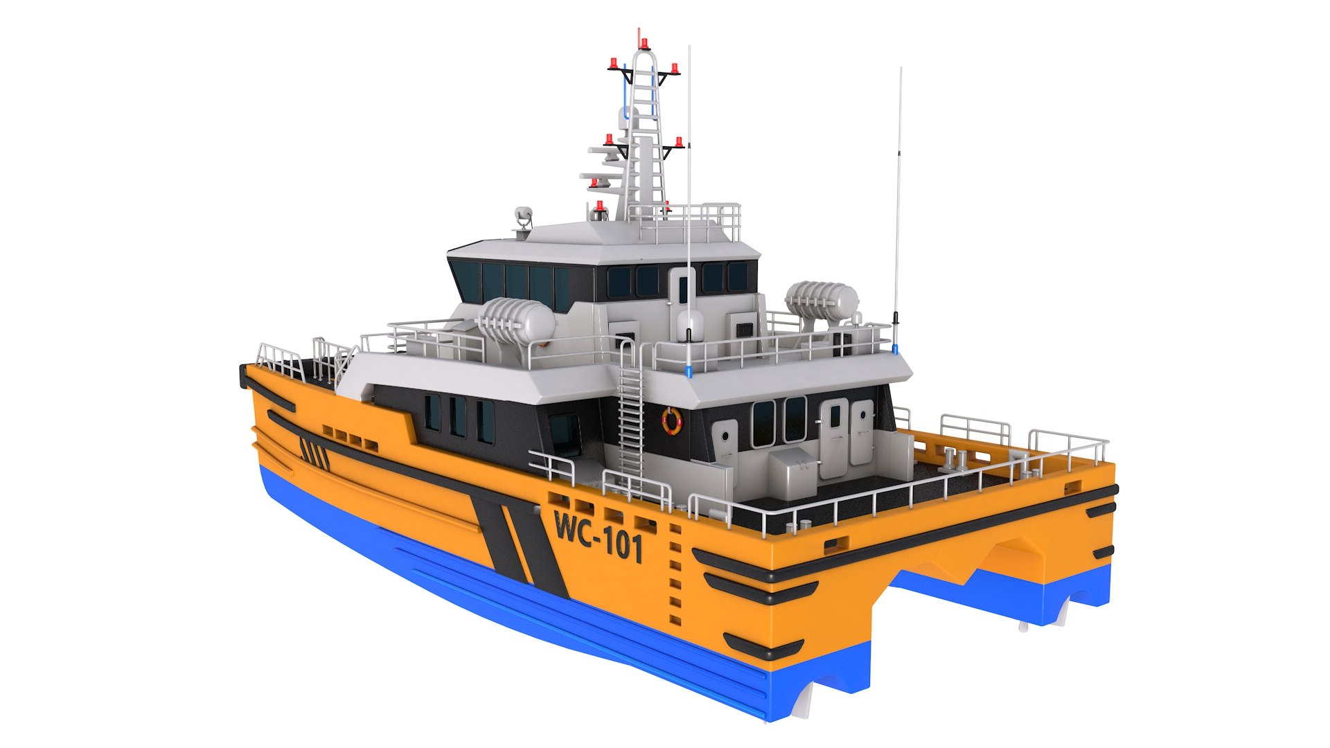 Windcat 101 MK4 Offshore Workboat Model - TurboSquid 2133816
