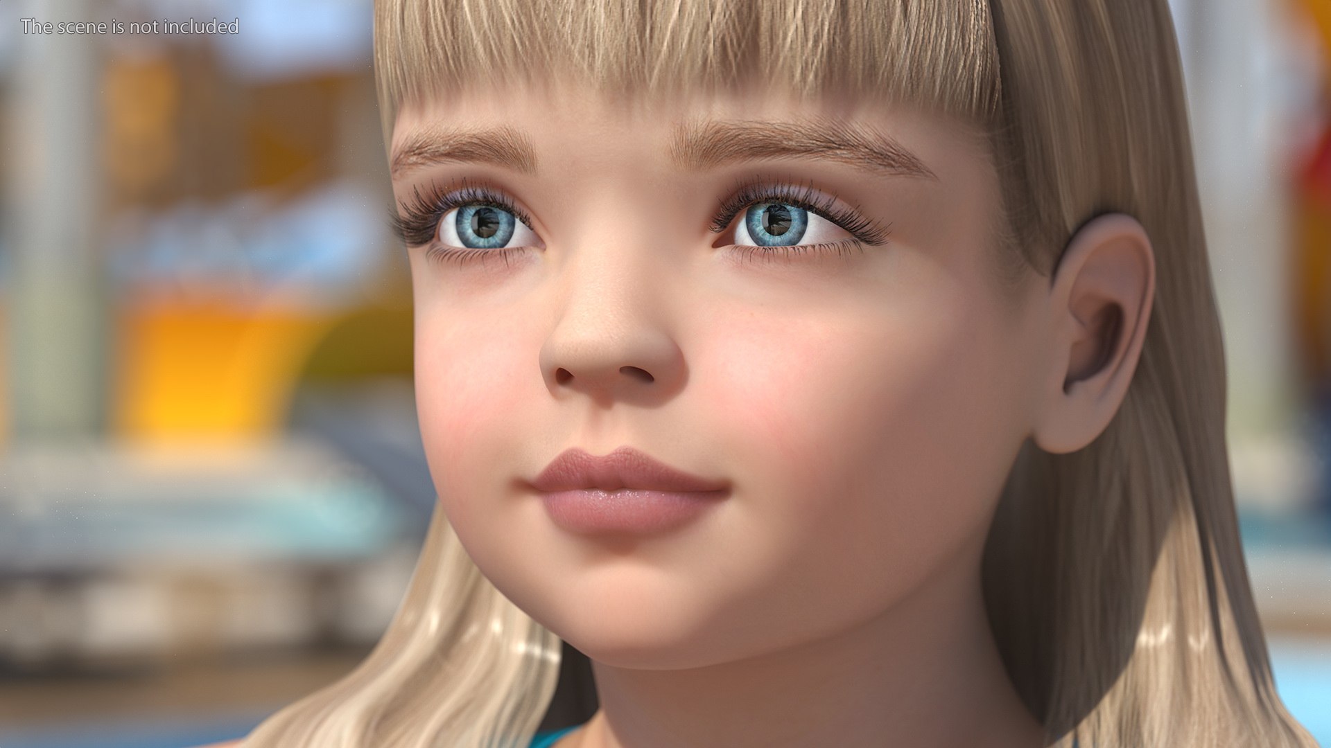 Beach Style Realistic Child Girl T-Pose 3D - TurboSquid 2098282