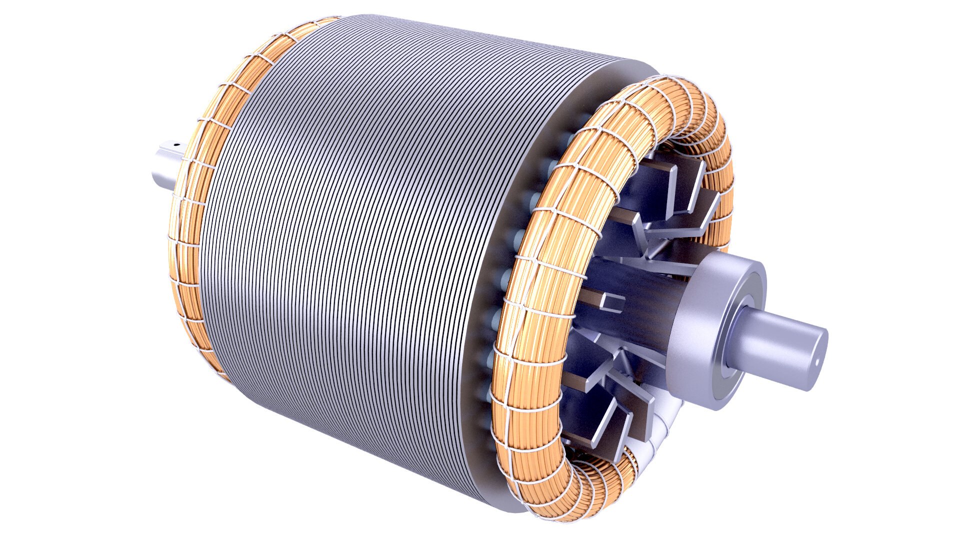 3D Induction Motor Parts Stator And Rotor 124 - TurboSquid 2395001