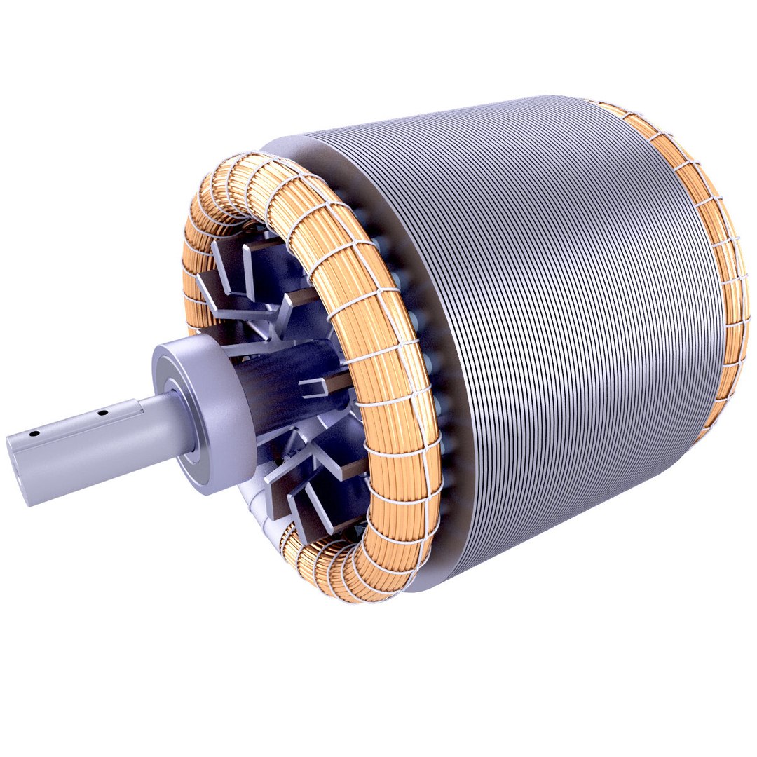 3D Induction Motor Parts Stator And Rotor 124 - TurboSquid 2395001