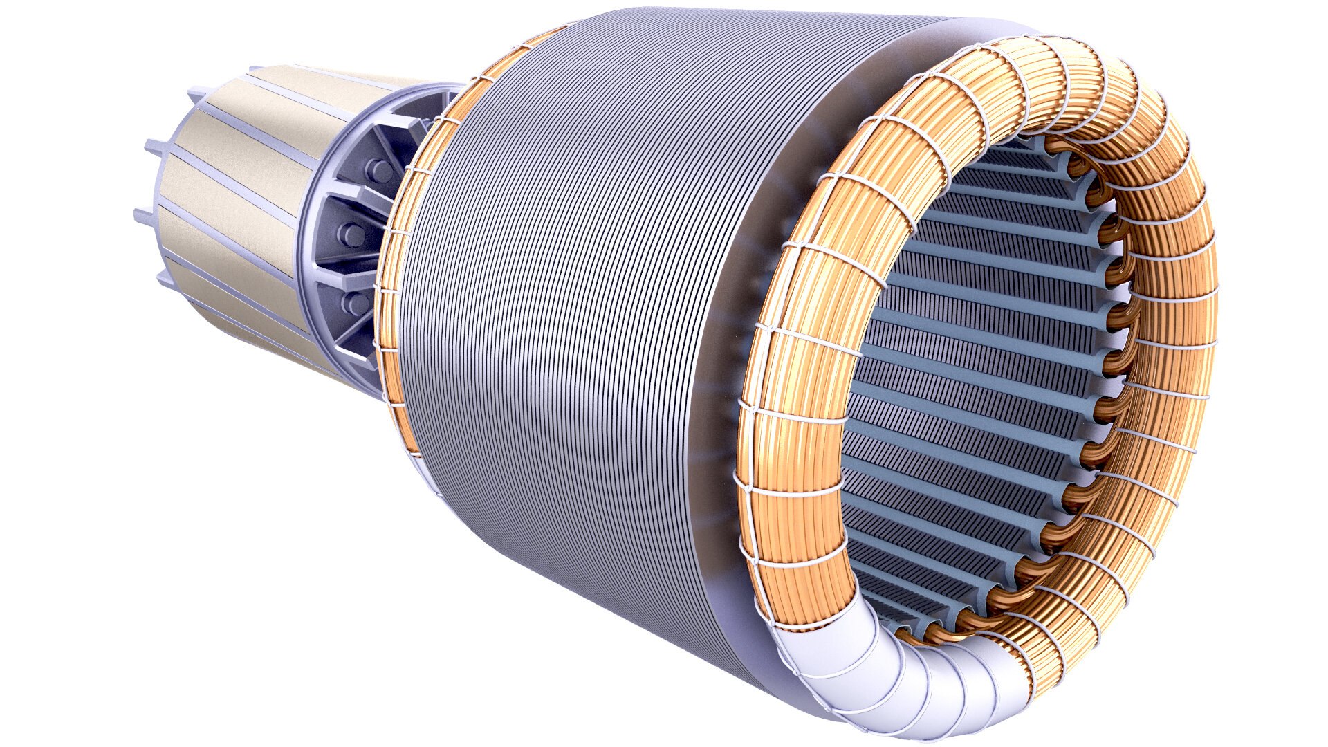 3D Induction Motor Parts Stator And Rotor 124 - TurboSquid 2395001