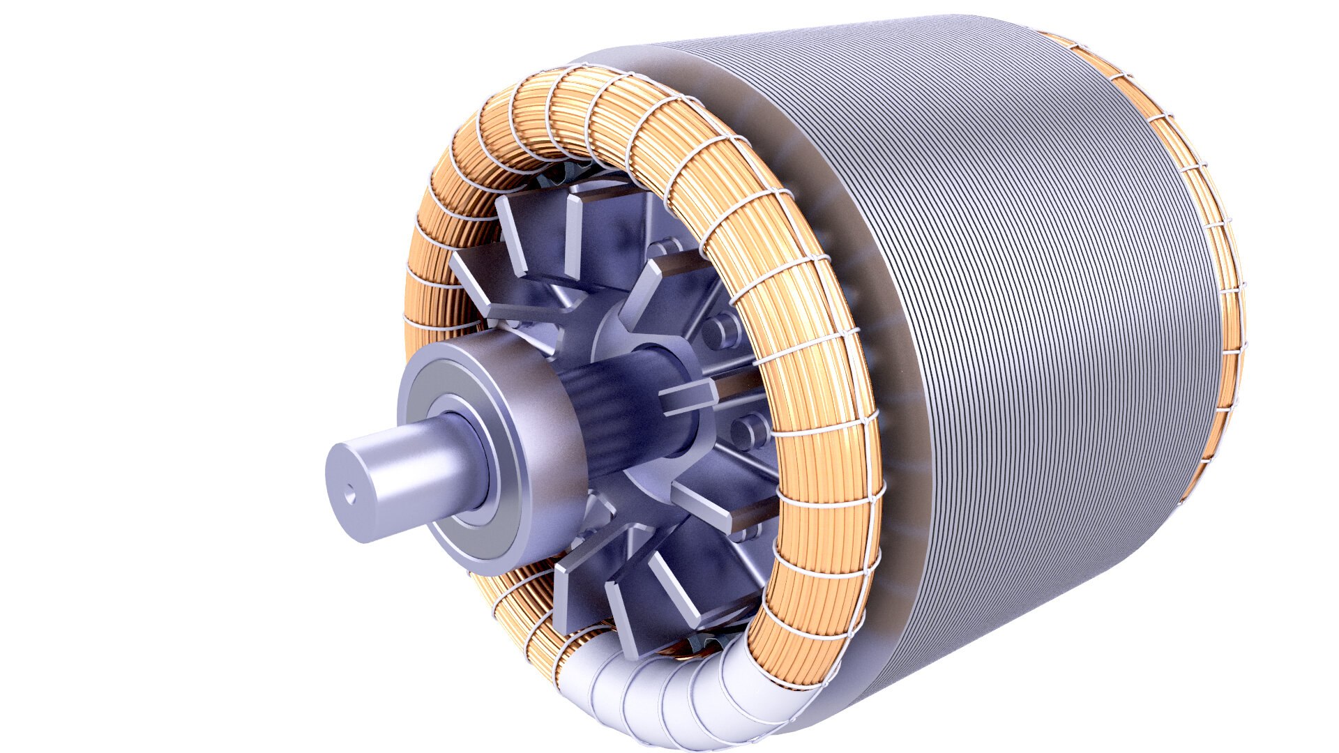 3D Induction Motor Parts Stator And Rotor 124 - TurboSquid 2395001