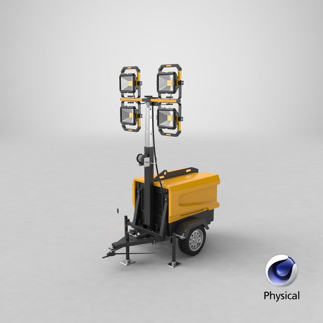 Detailed Light Tower 3D - TurboSquid 2110807