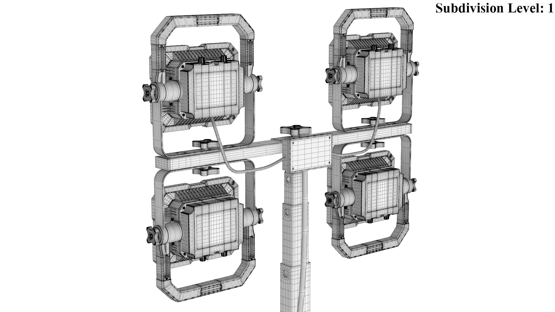 Detailed Light Tower 3D - TurboSquid 2110807