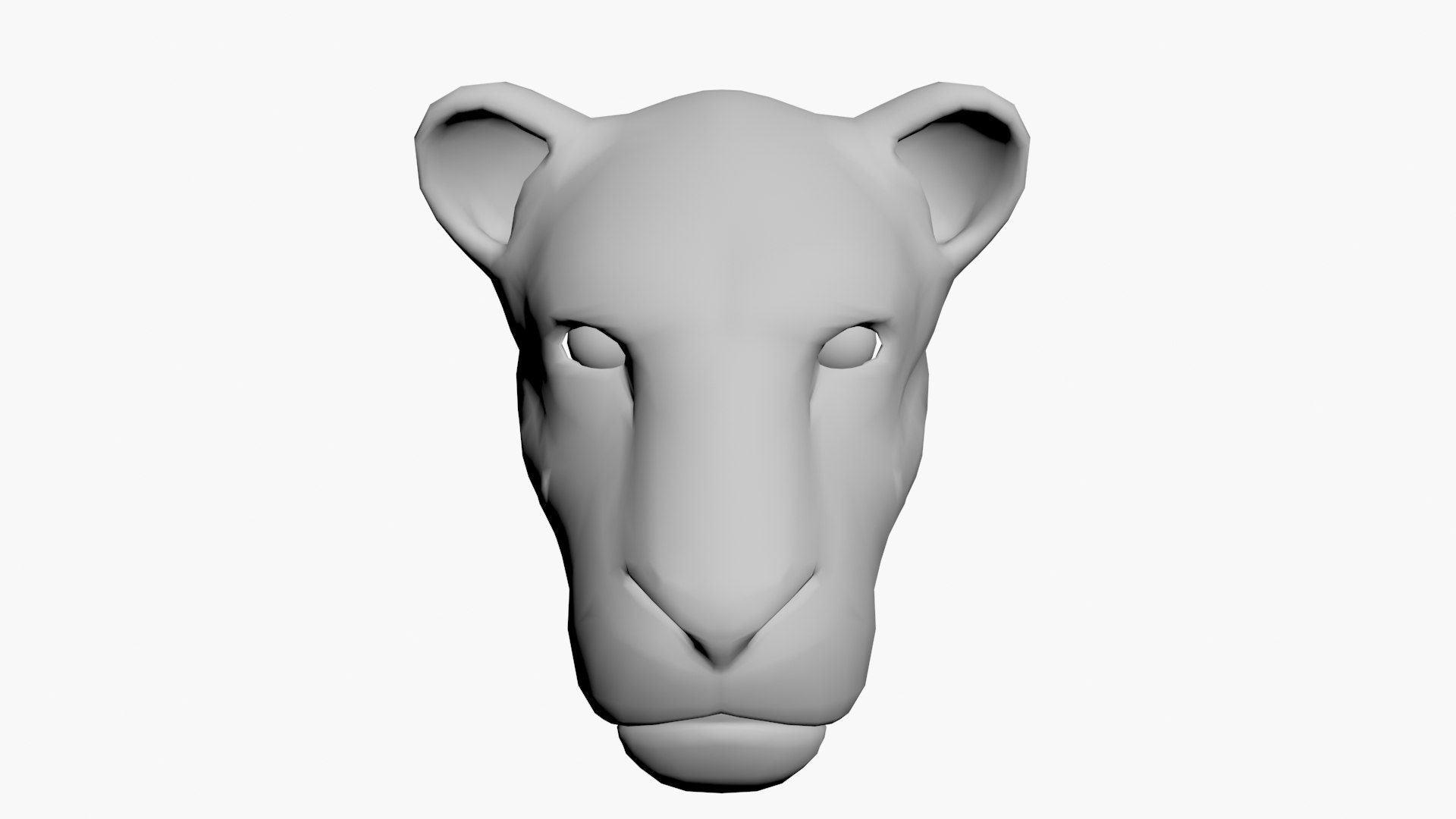 Lioness Head Base Model - TurboSquid 1709712