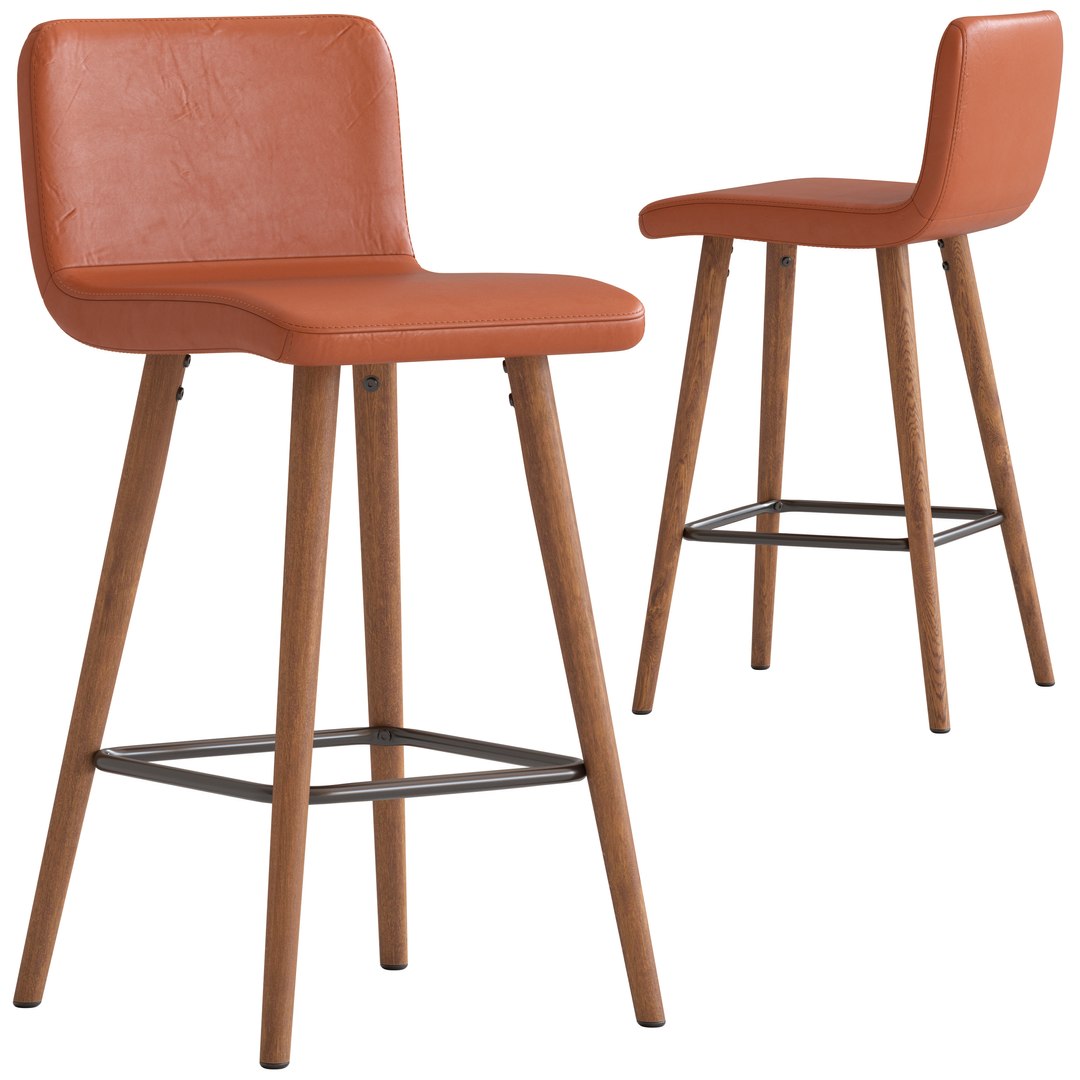 Temple And Webster Tan Faux Barstool Model - TurboSquid 2176093
