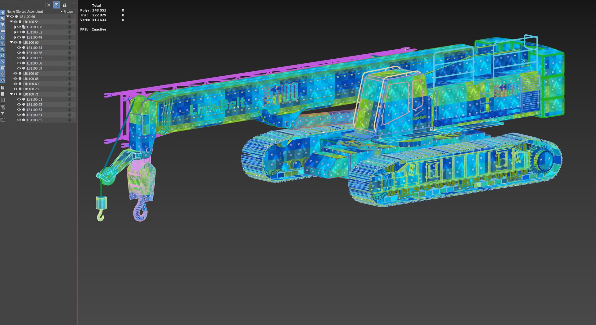 Crawler Crane Link-Belt TCC-1100 Model - TurboSquid 2212969
